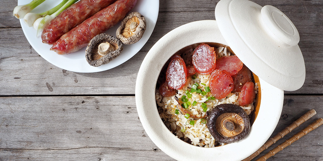 Enjoy Great Life with Flame-cooked Rice - Rice with Chinese Preserved Meat